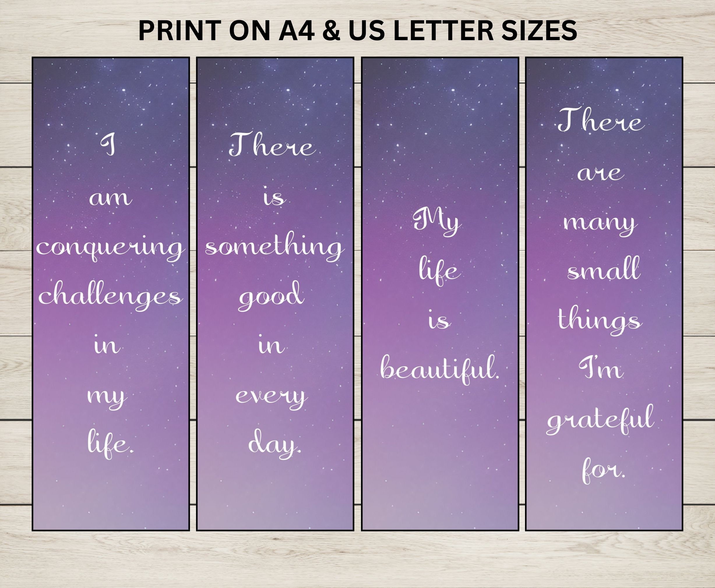 8 Positive Affirmation Printable Bookmarks, Self-love Bookmarks ...