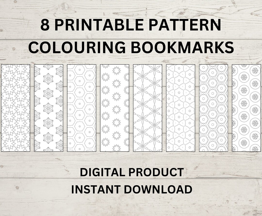 Printable Pattern Colouring Bookmarks, Pattern Colouring Pages ...