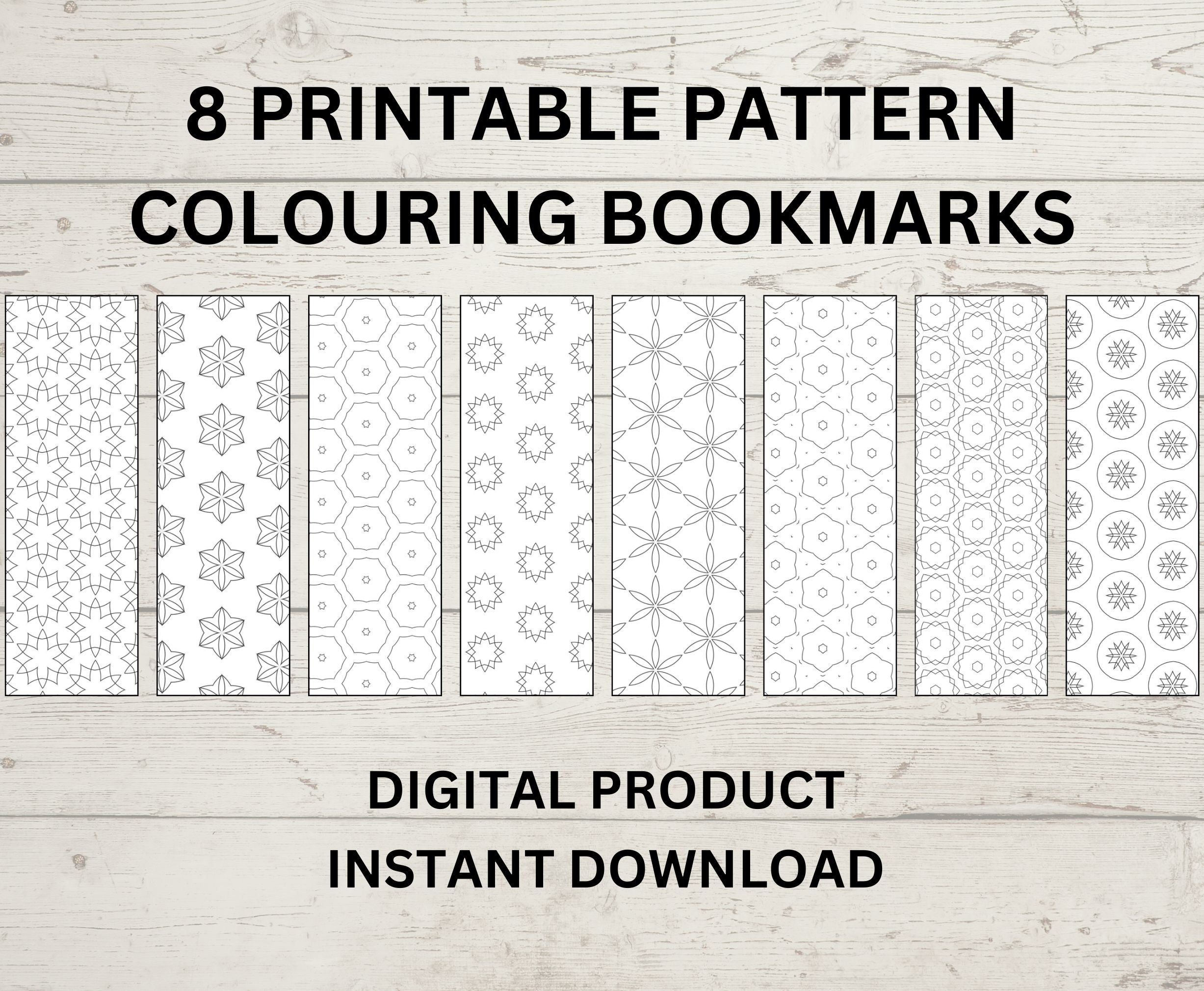 Printable Pattern Colouring Bookmarks, Pattern Colouring Pages ...
