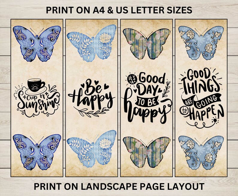 8 Positive Printable Bookmarks, Motivational Bookmarks, Mindset ...