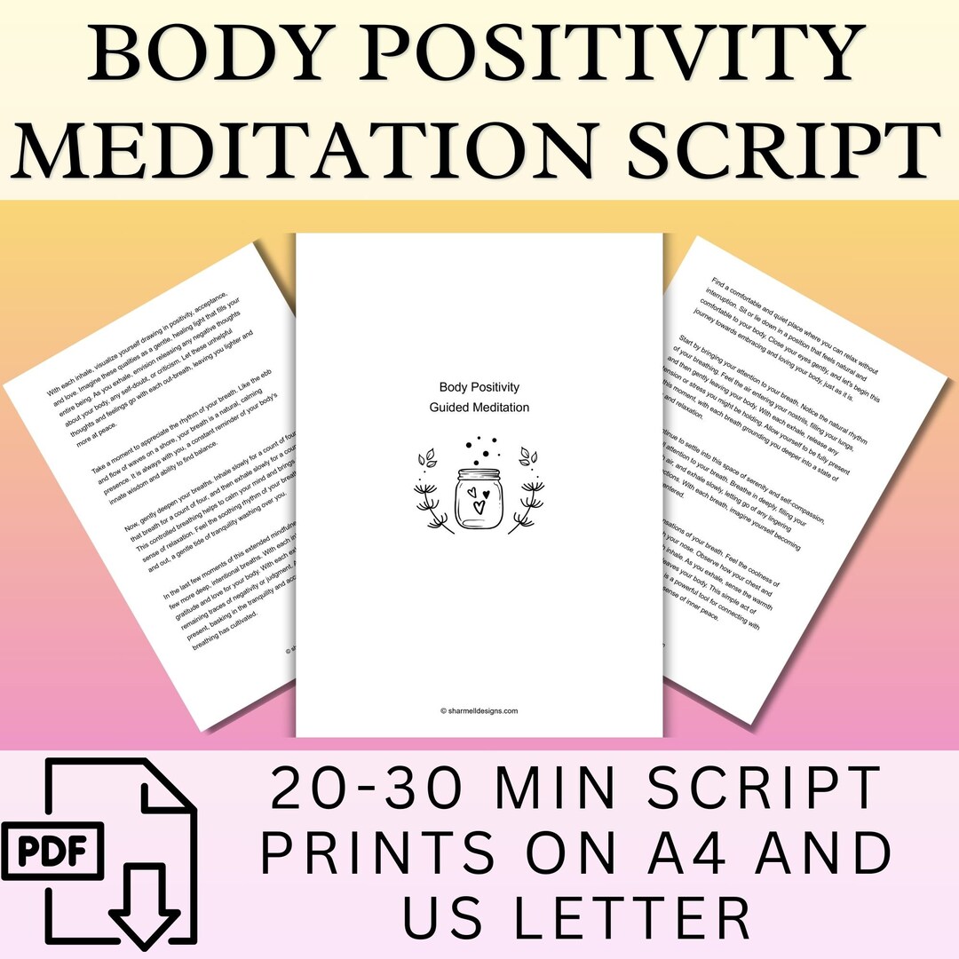 Body Positivity Guided Meditation Script Body Love Meditation Body ...