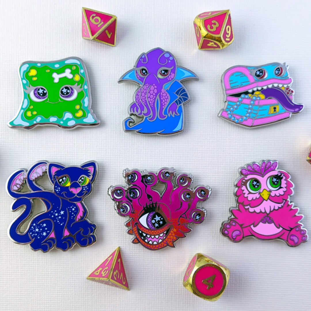 Dungeons and Dragons Adorable Dungeon Monsters Enamel Pin Set - Etsy
