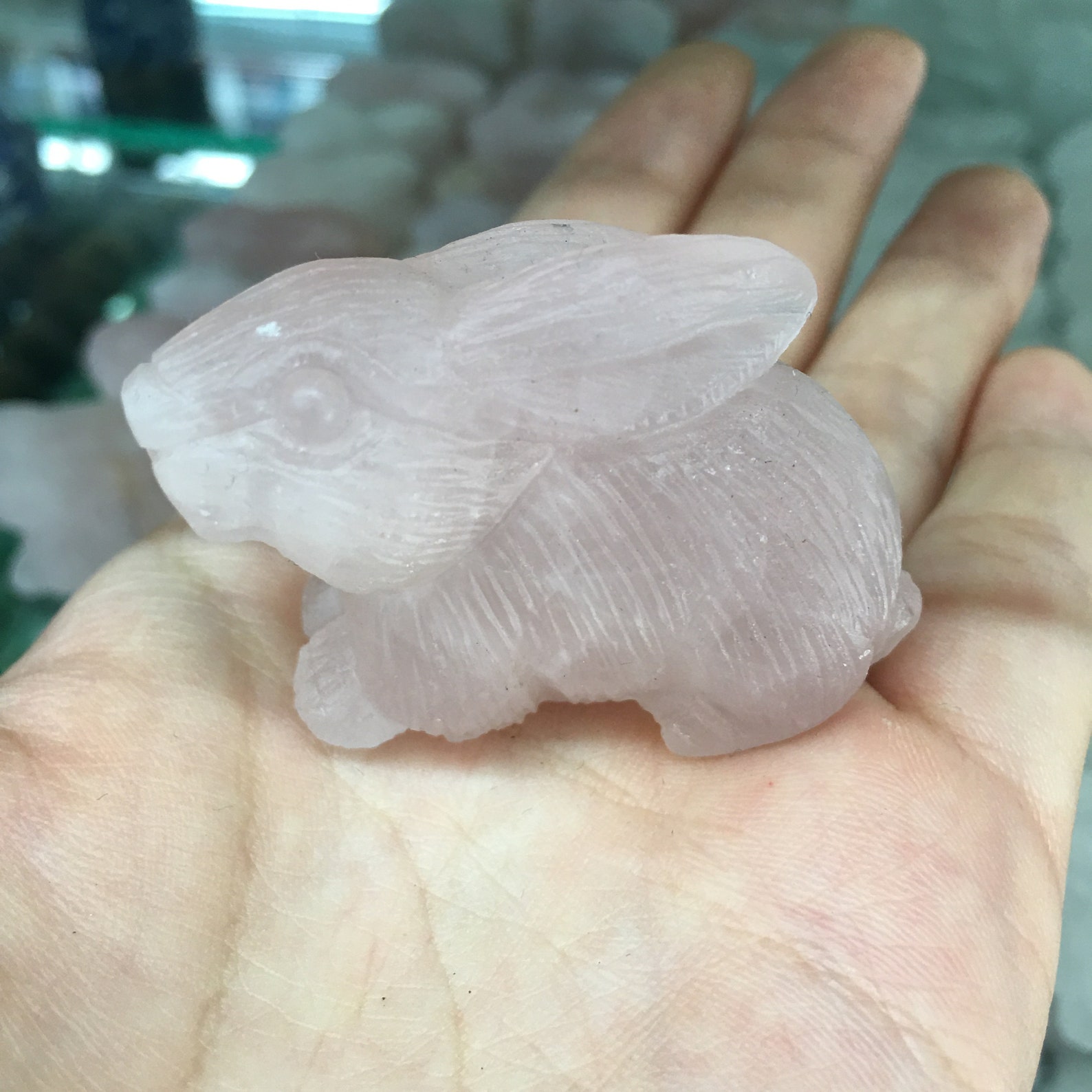 Natural Crystal Quartz Rabbit Statue Hand Carved Gemstone - Etsy