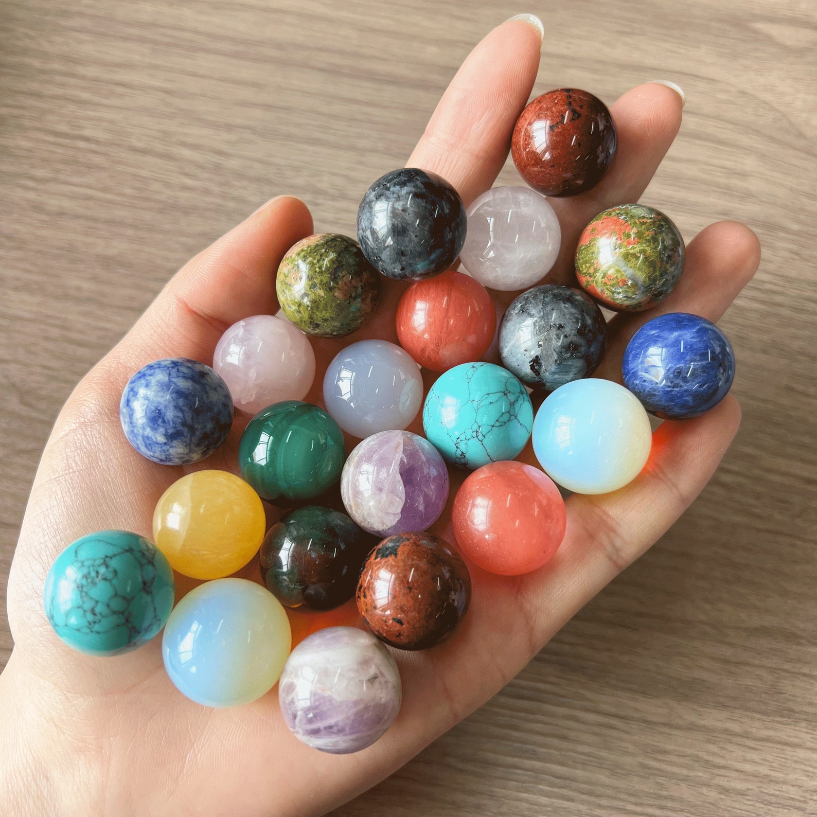 10 Pcs/lot Mini Crystal Sphere 20mm Crystal Ball Assorted - Etsy