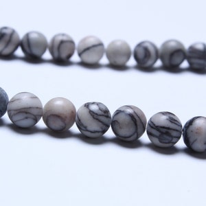 Network Jasper Round Bead Gemstone Loose Bead, 4mm 6mm 8mm 10mm 12mm ...