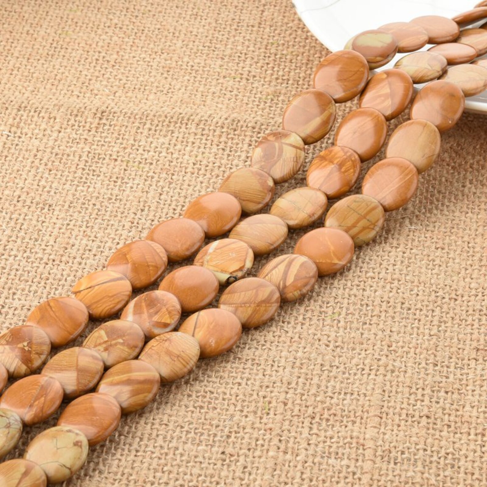 Petrified Wood Agate Yellow Round Overlapping Beads 18mm for - Etsy