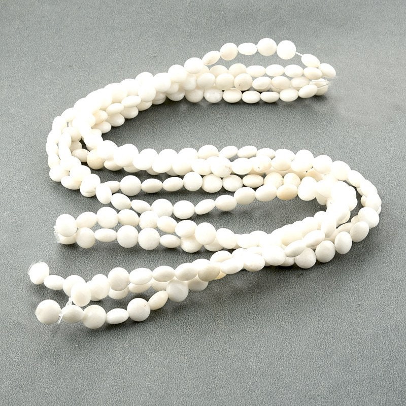 White Quartz Round Circle Coin 8mm for DIY Jewelry Making | Etsy