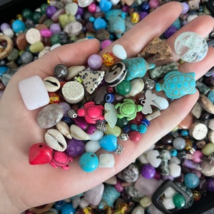 Mixed Assorted Beads Bulk, Random Jewelry Beads and Charms, Gemstone ...