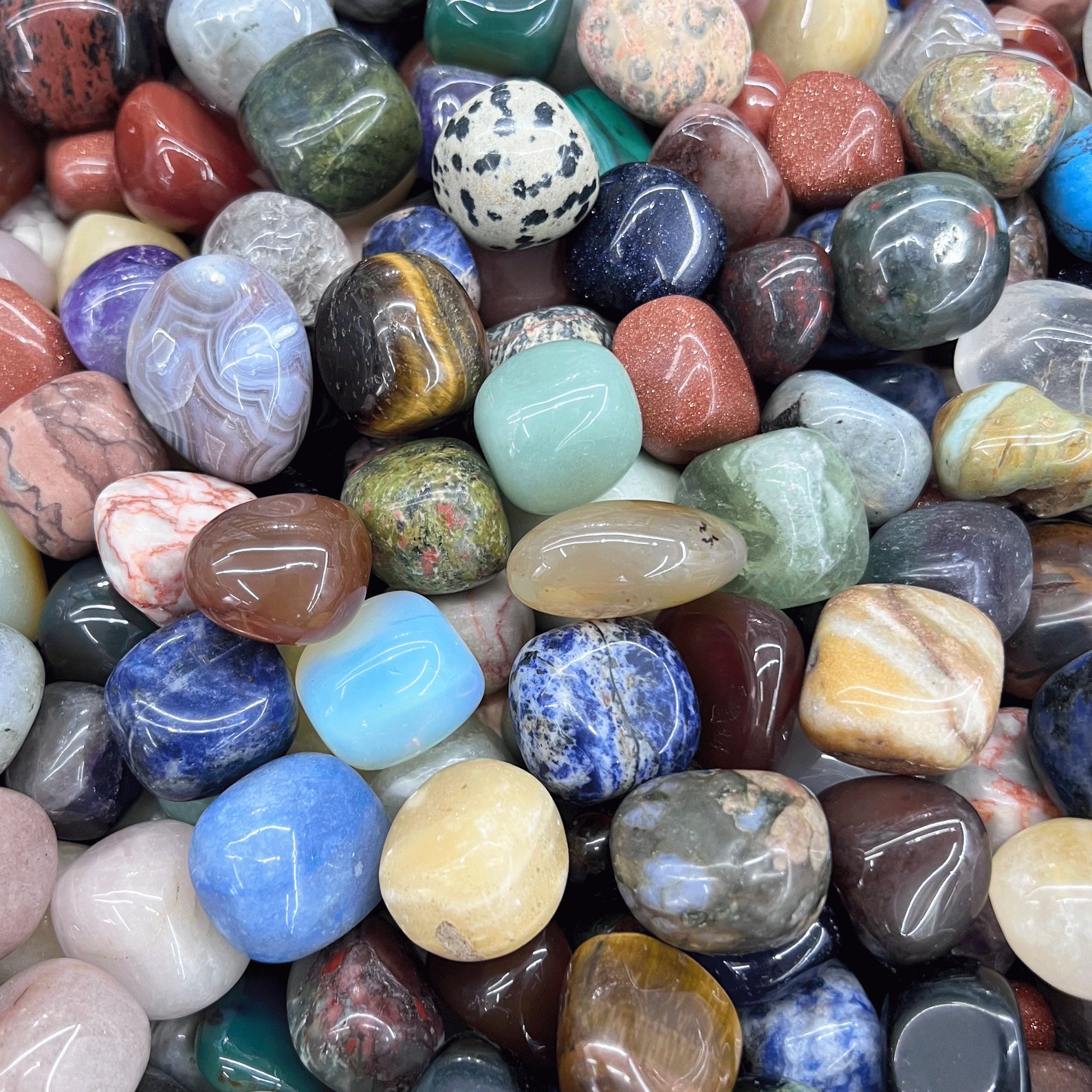 Bulk Tumbled Crystal, Assorted Mixed Tumbled Stone, Tumbled Polished ...