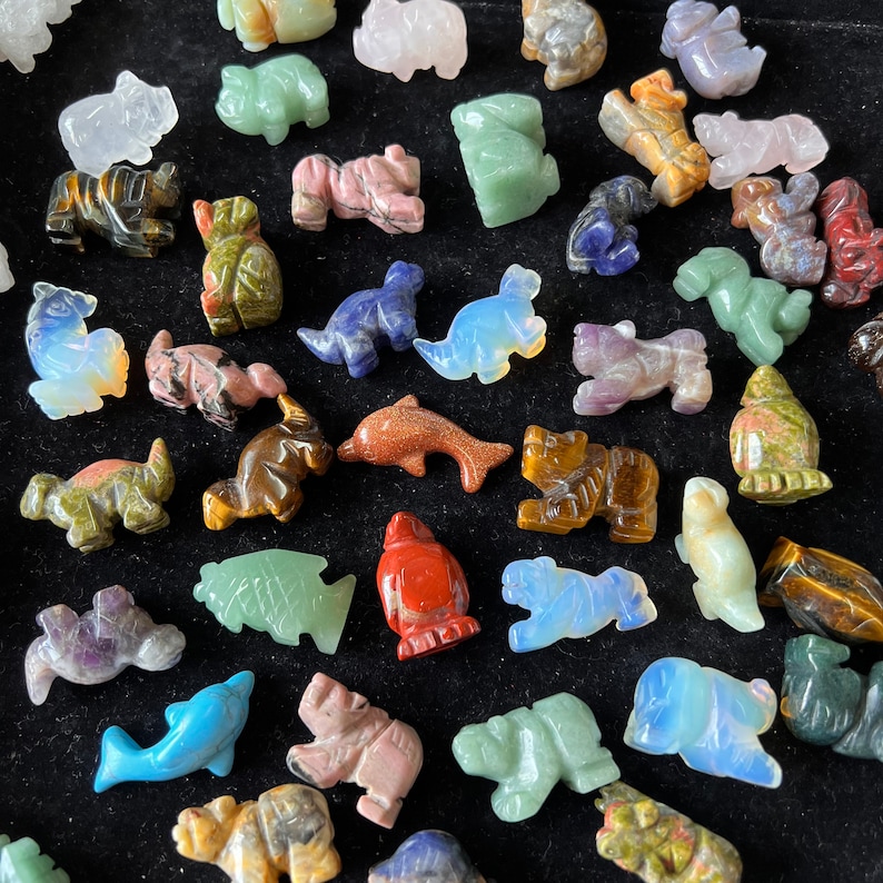 Mini Crystal Animal Carving, Mystery Crystal, Surprise Crystal, Mini ...