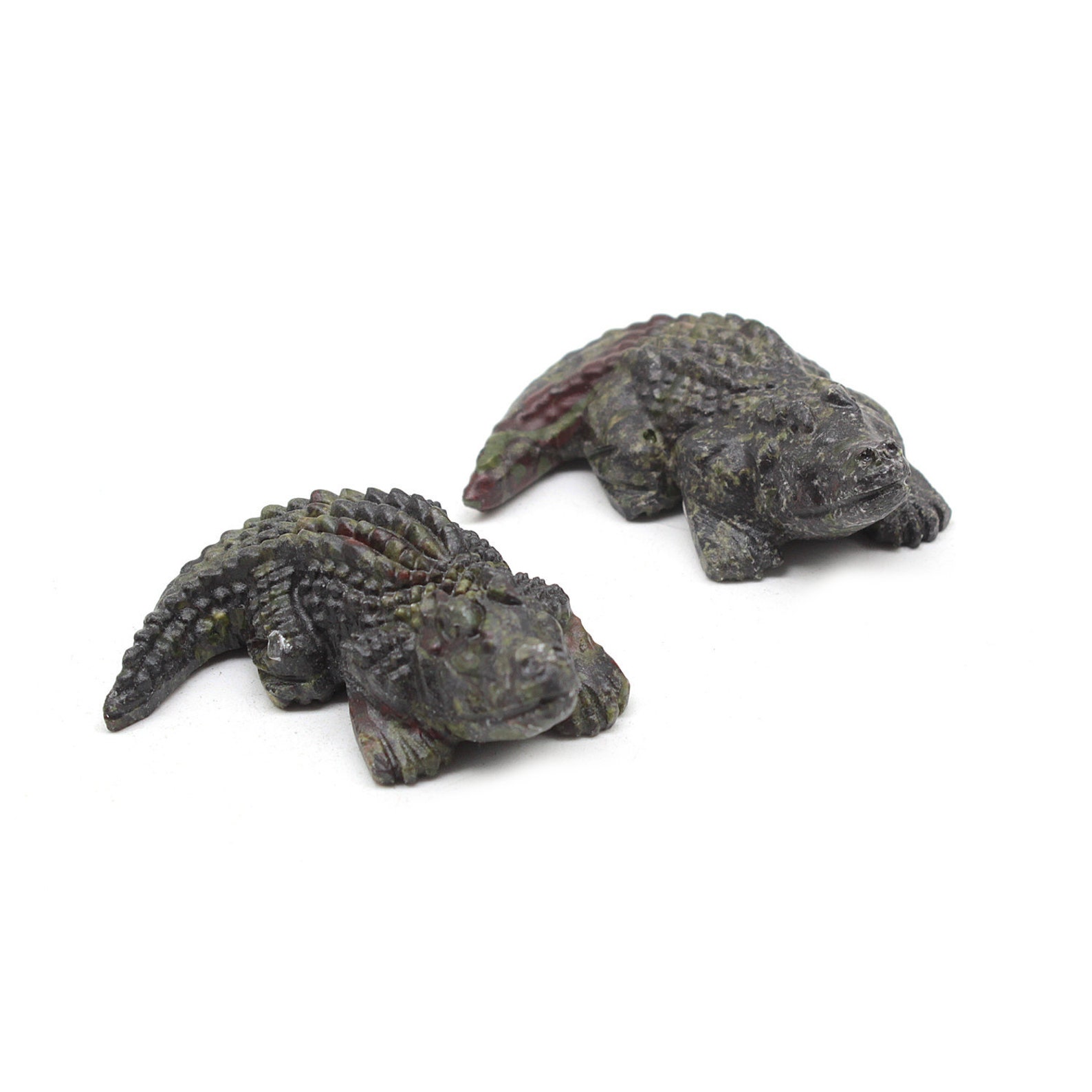 2'' Crystal Crocodile Figurine, Gemstone Miniature Animal Statue, Hand ...
