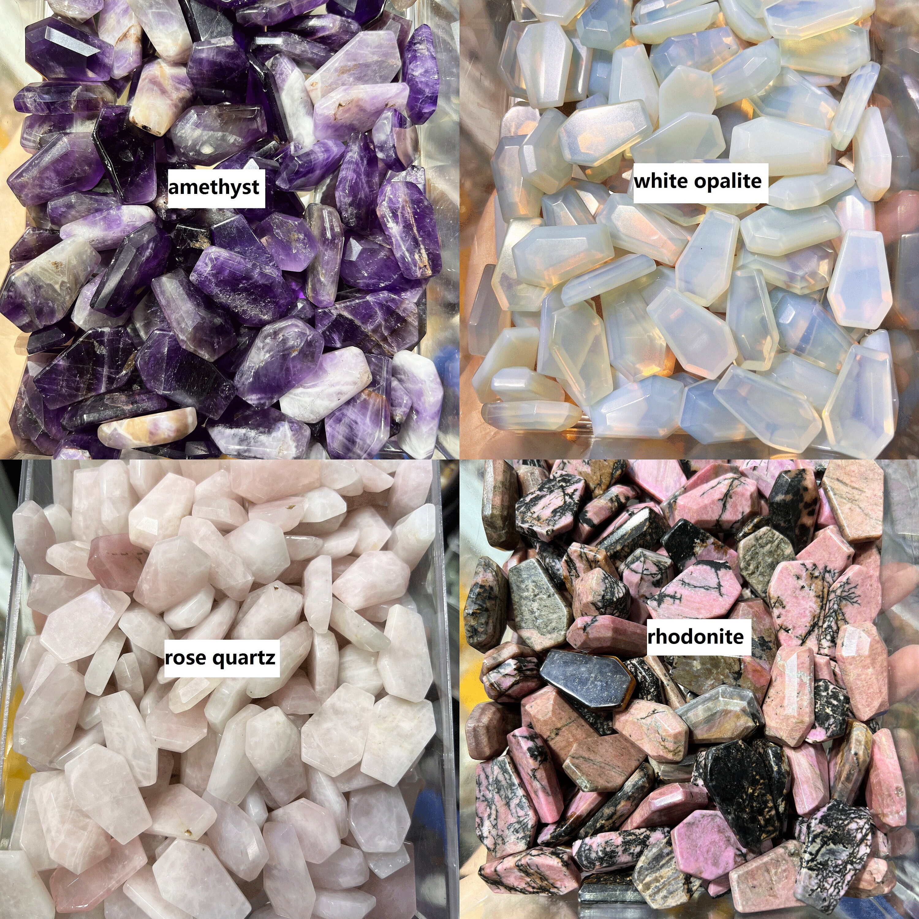5pcs/lot Mini Crystal Coffin Carving, Mystery Crystal, Assorted ...