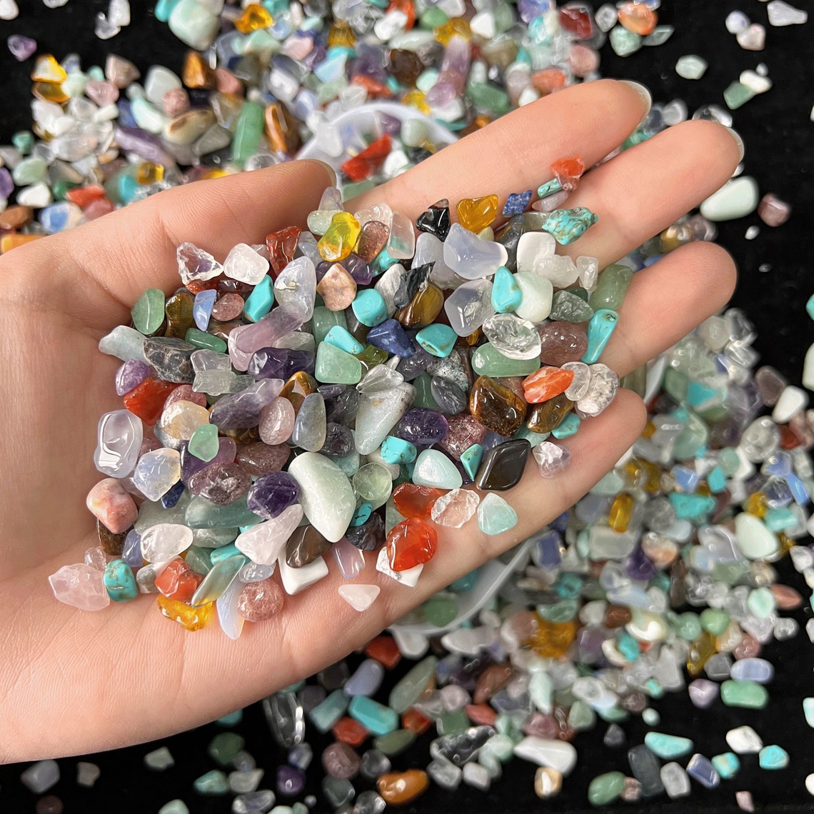 Mixed Crystal Chips, Assorted Rainbow Chips Stones, Irregular Mini ...