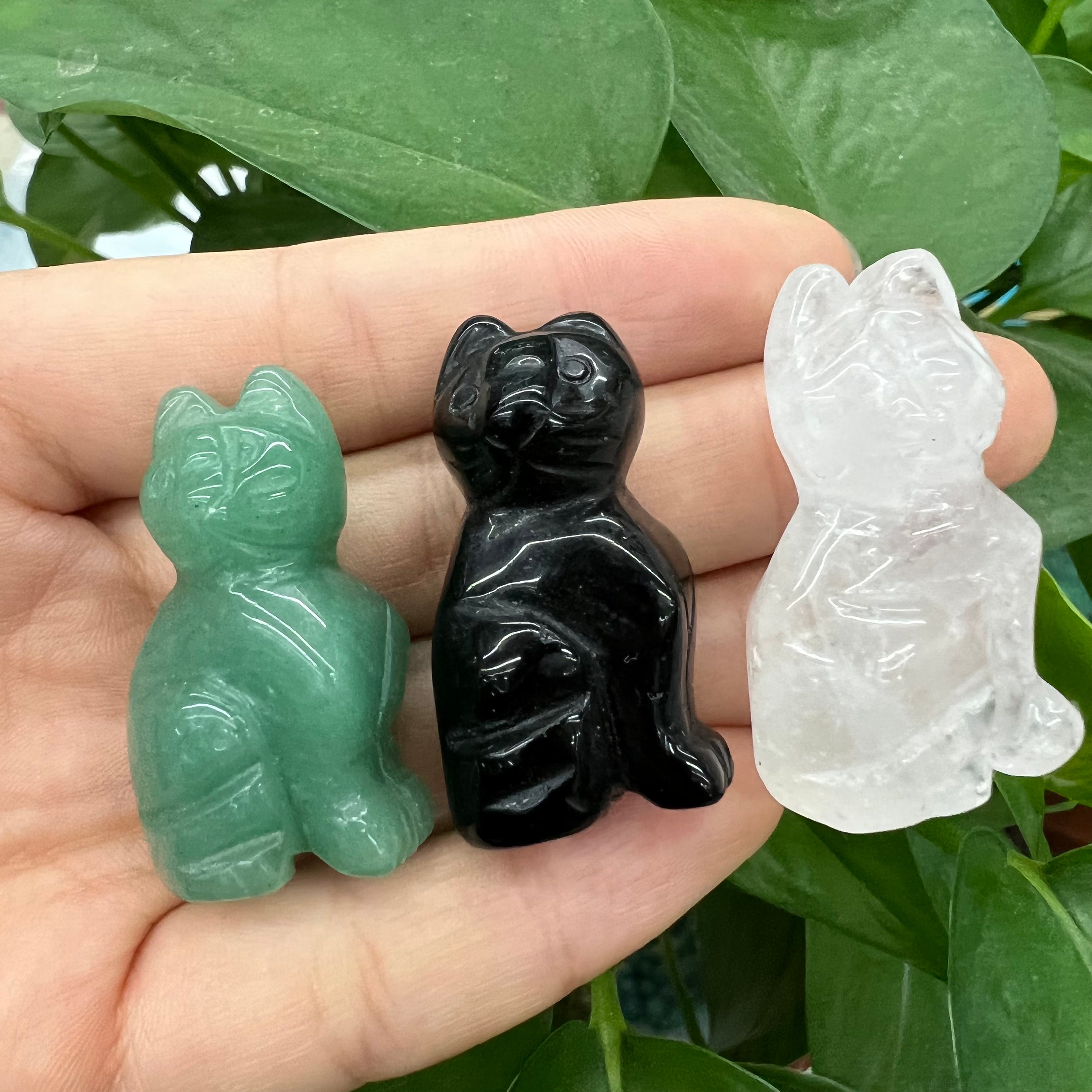 1.5 Mini Crystal Cat Carving Sitting Cat Gemstone - Etsy