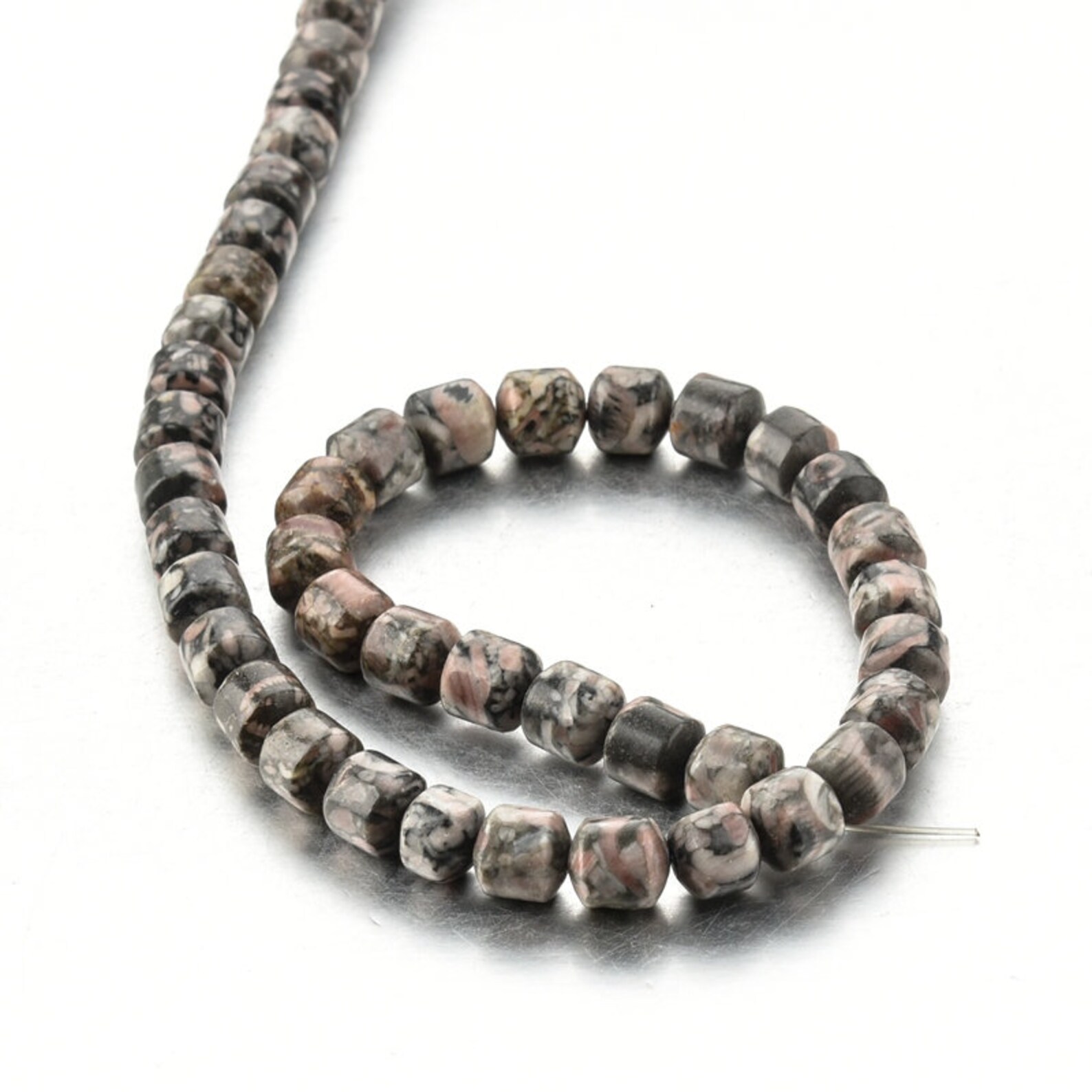 One Strand 77MM Natural Genuine Leopard Skin Jasper Stone | Etsy