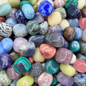 Bulk Tumbled Crystal, Assorted Mixed Tumbled Stone, Tumbled Polished ...