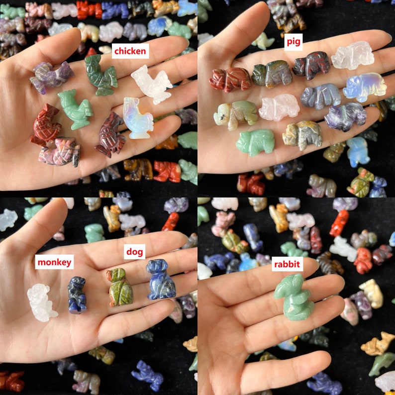 Mini Crystal Animal Carving Mystery Crystal Surprise Crystal - Etsy