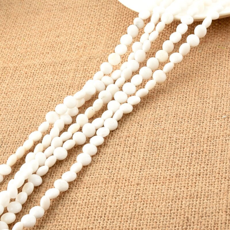 White Quartz Round Circle Coin 8mm for DIY Jewelry Making | Etsy