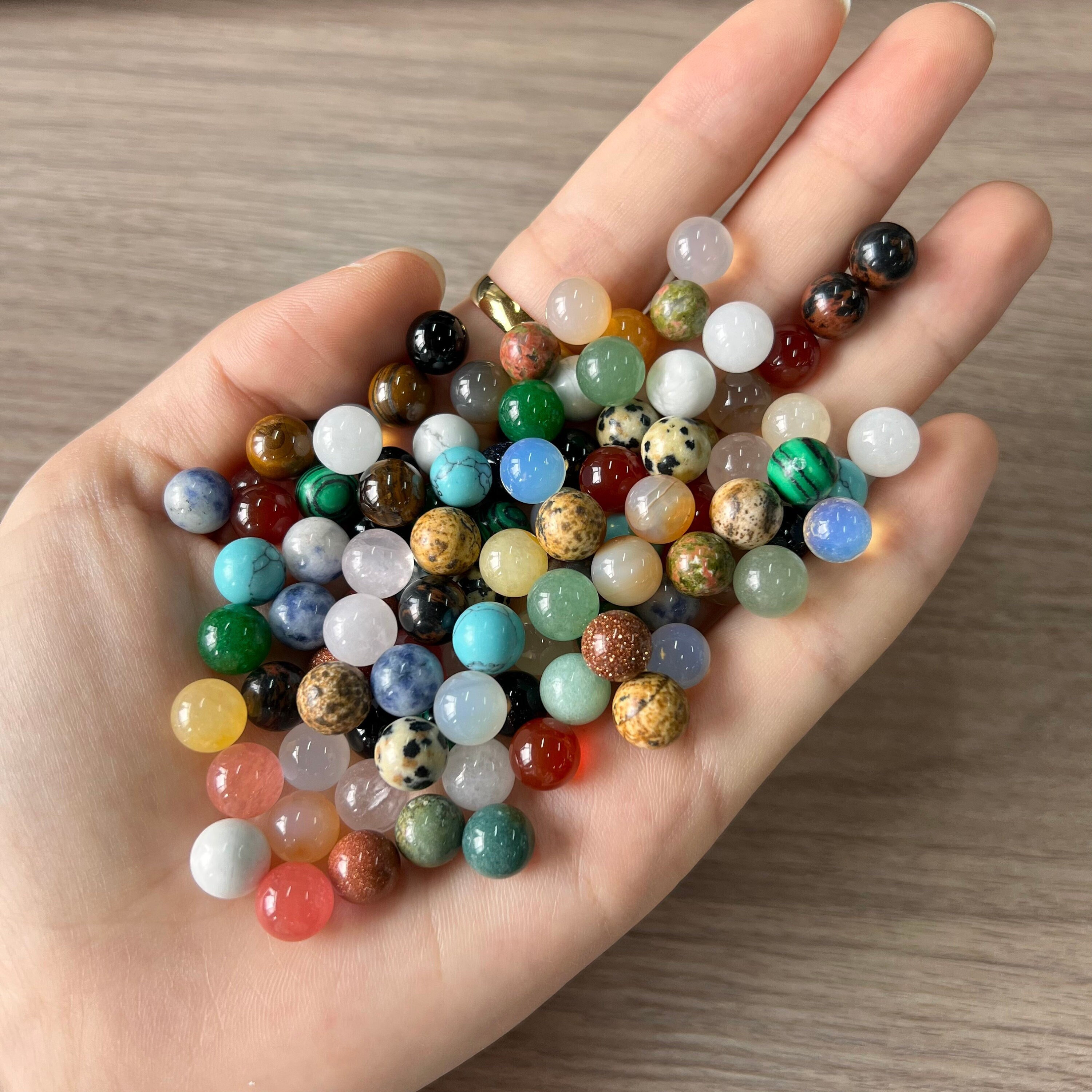 100 Pcs Mini Crystal Sphere Set No Hole Mixed Color Assorted - Etsy