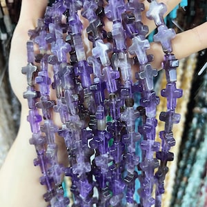 Gemstone Cross Beads, Spacer Beads, DIY Jewelry, 12*16mm Cross Loose ...