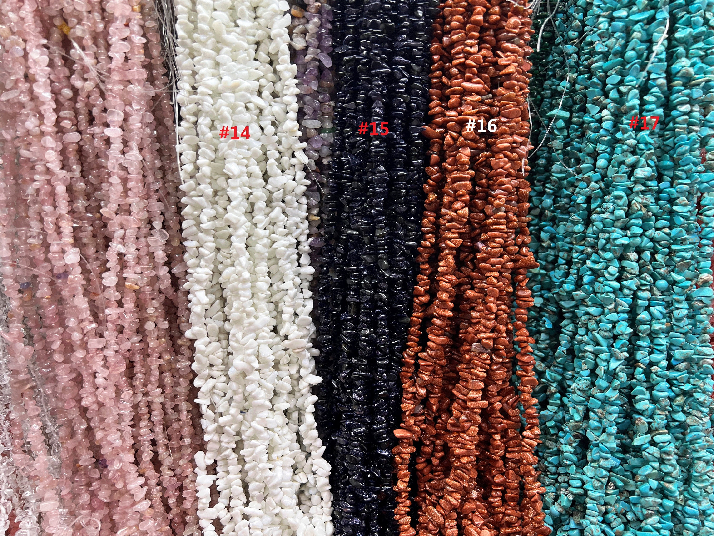 Mini Crystal Chip Bead Strand, Gemstone Chip Beads Bulk, Drilled ...