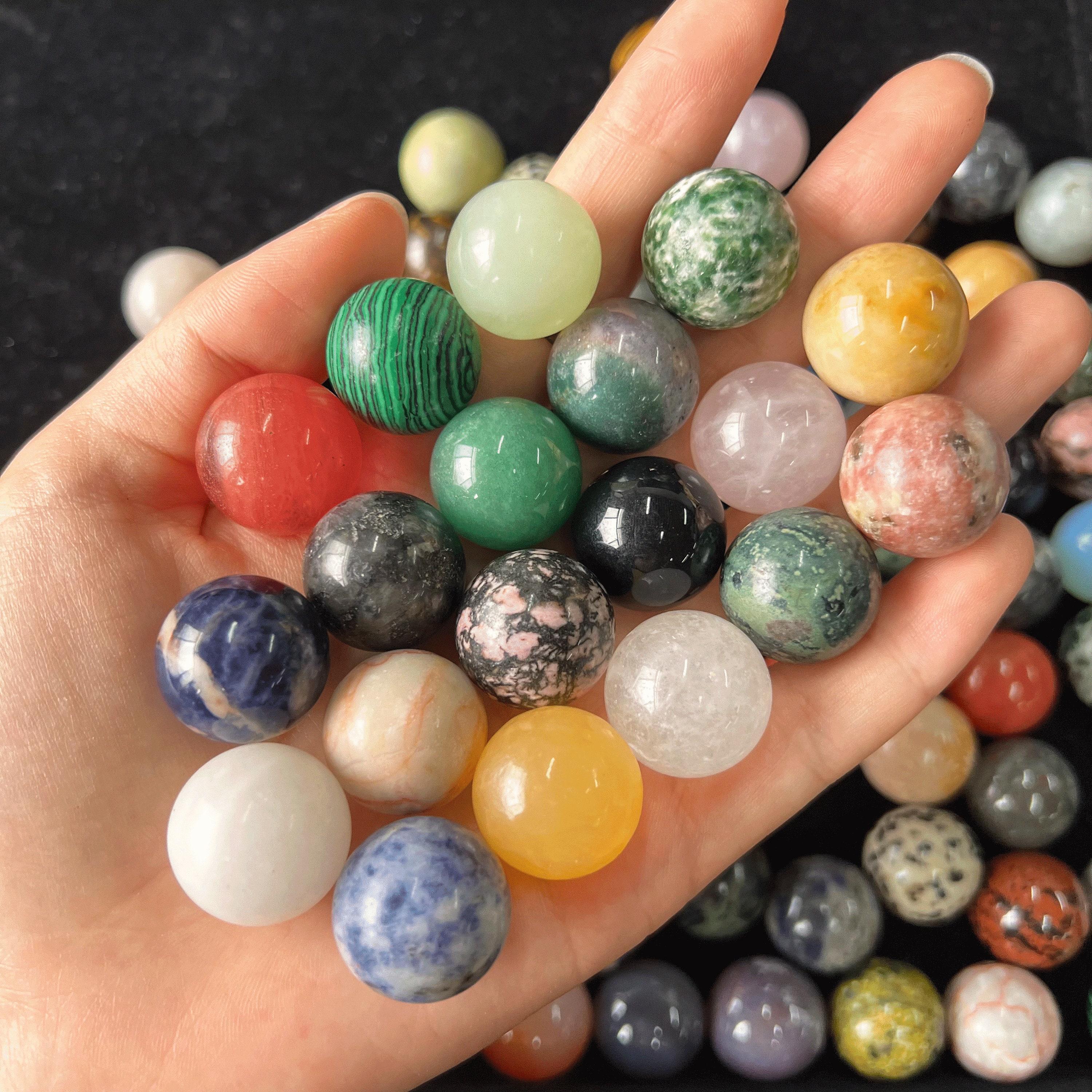 10 Pcs/lot Mini Crystal Sphere 20mm Crystal Ball Assorted - Etsy