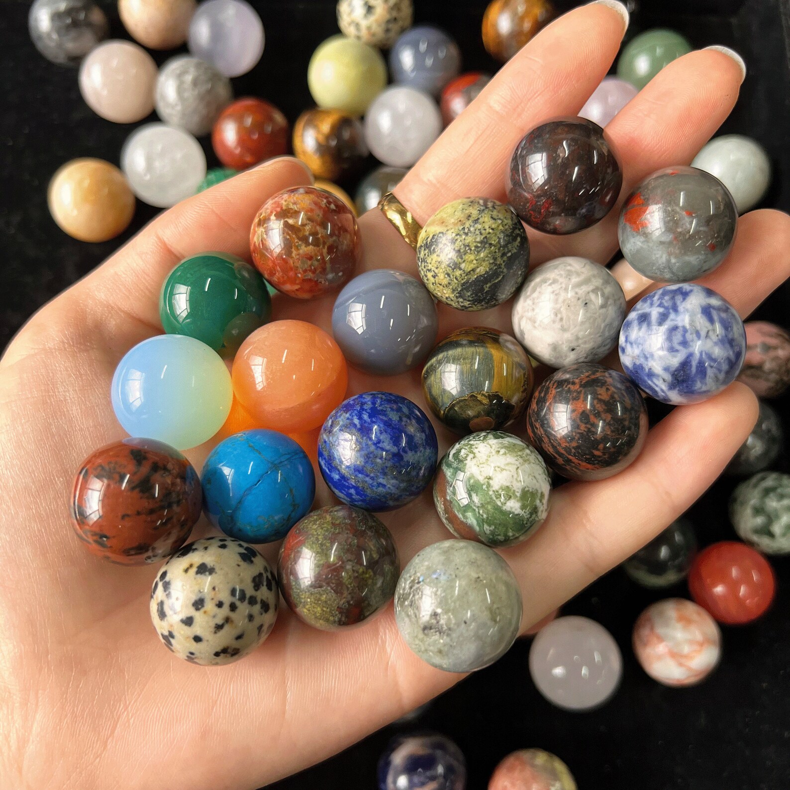 10 Pcs/lot Mini Crystal Sphere 20mm Crystal Ball Assorted - Etsy