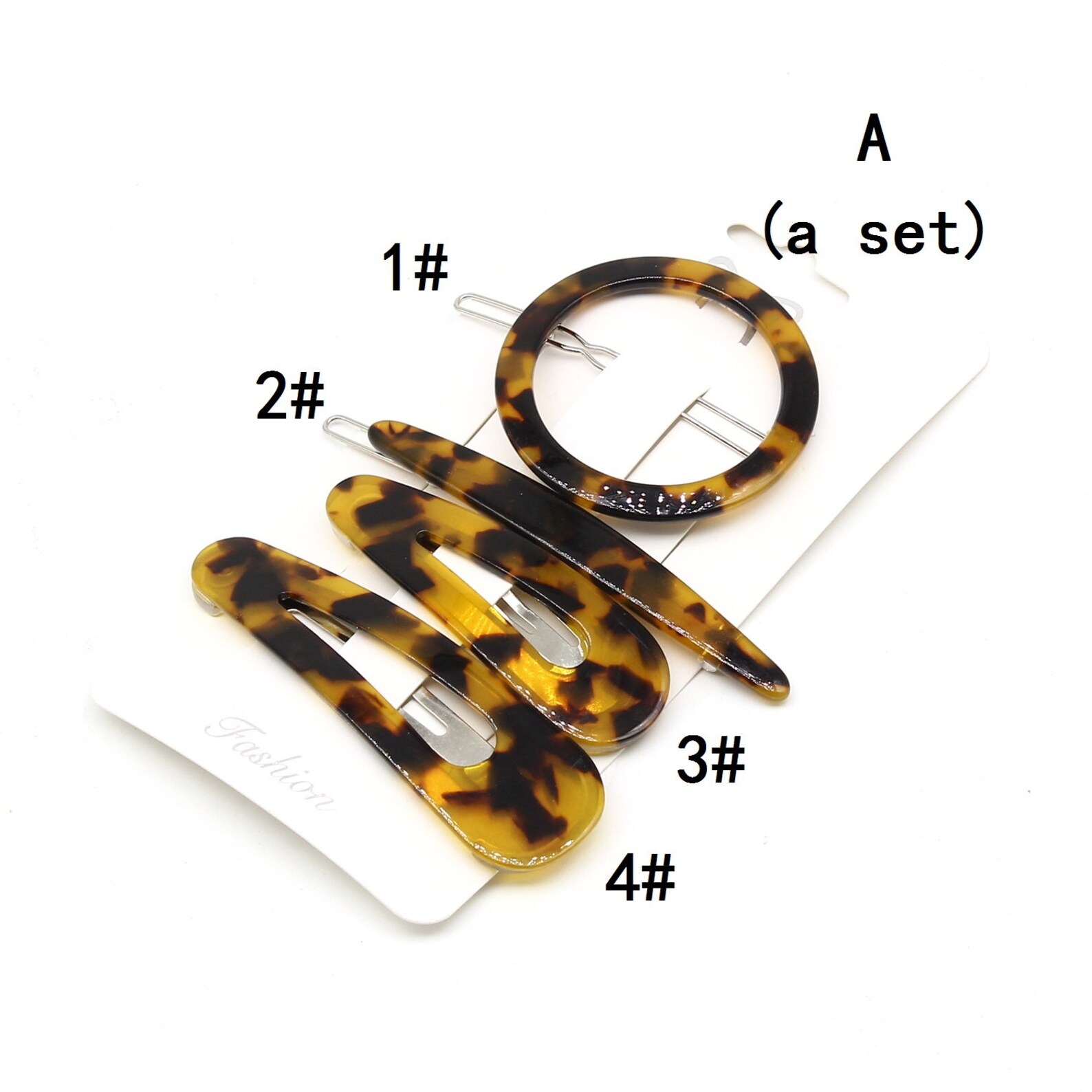 Acetate Hair Clip Circle Acrylic Hairpin Leopard Print | Etsy