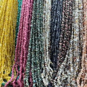 Mini Crystal Chip Bead Strand, Gemstone Chip Beads Bulk, Drilled ...