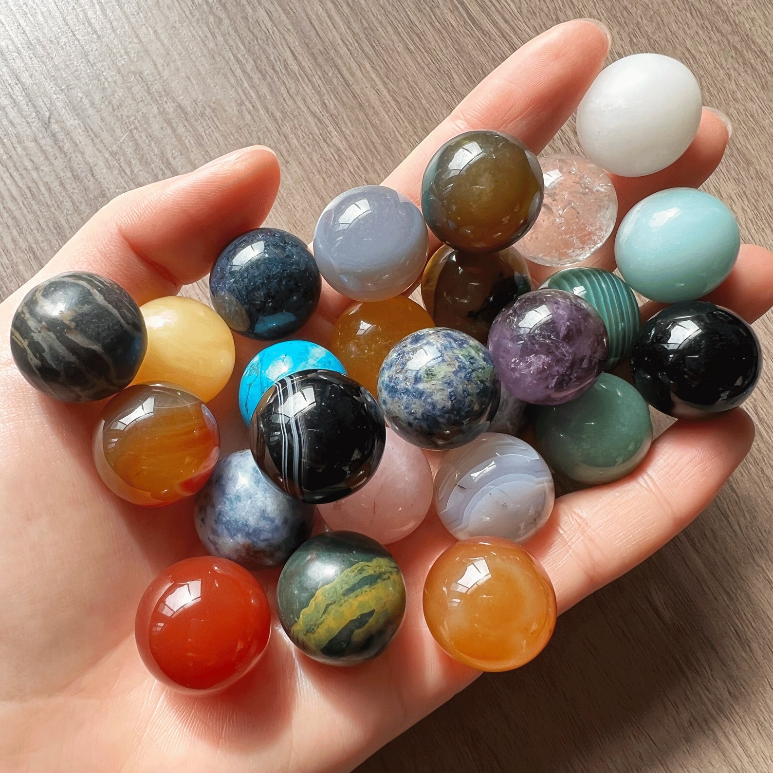 10 Pcs/lot Mini Crystal Sphere 20mm Crystal Ball Assorted - Etsy