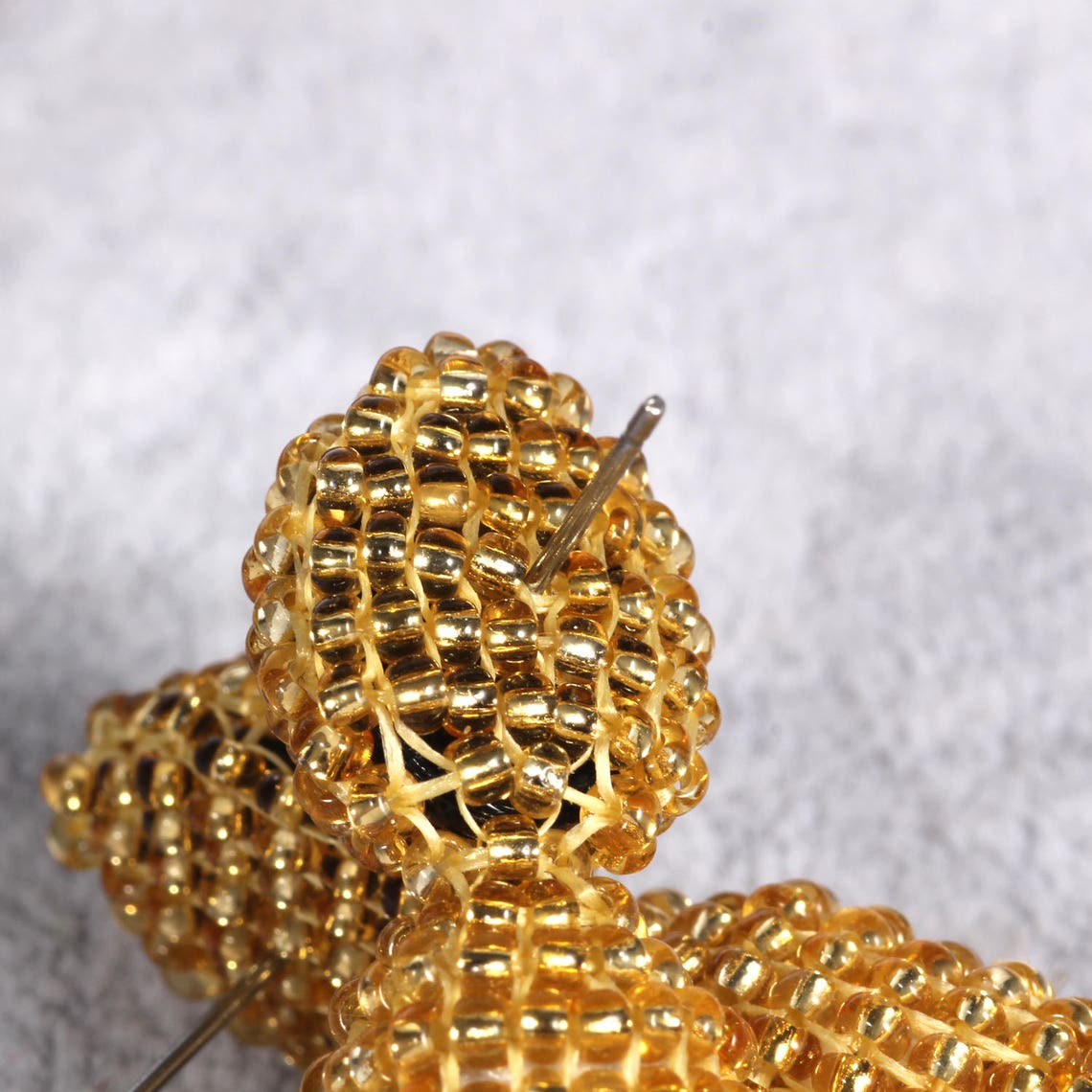Gold Native American Earrings for Women, Seed Beads Tassel Earrings ...