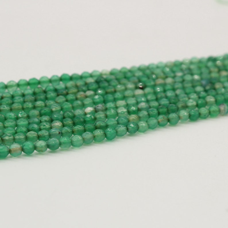 3mm Mint Green Jade Gemstone Faceted Rondelle Loose Beads | Etsy