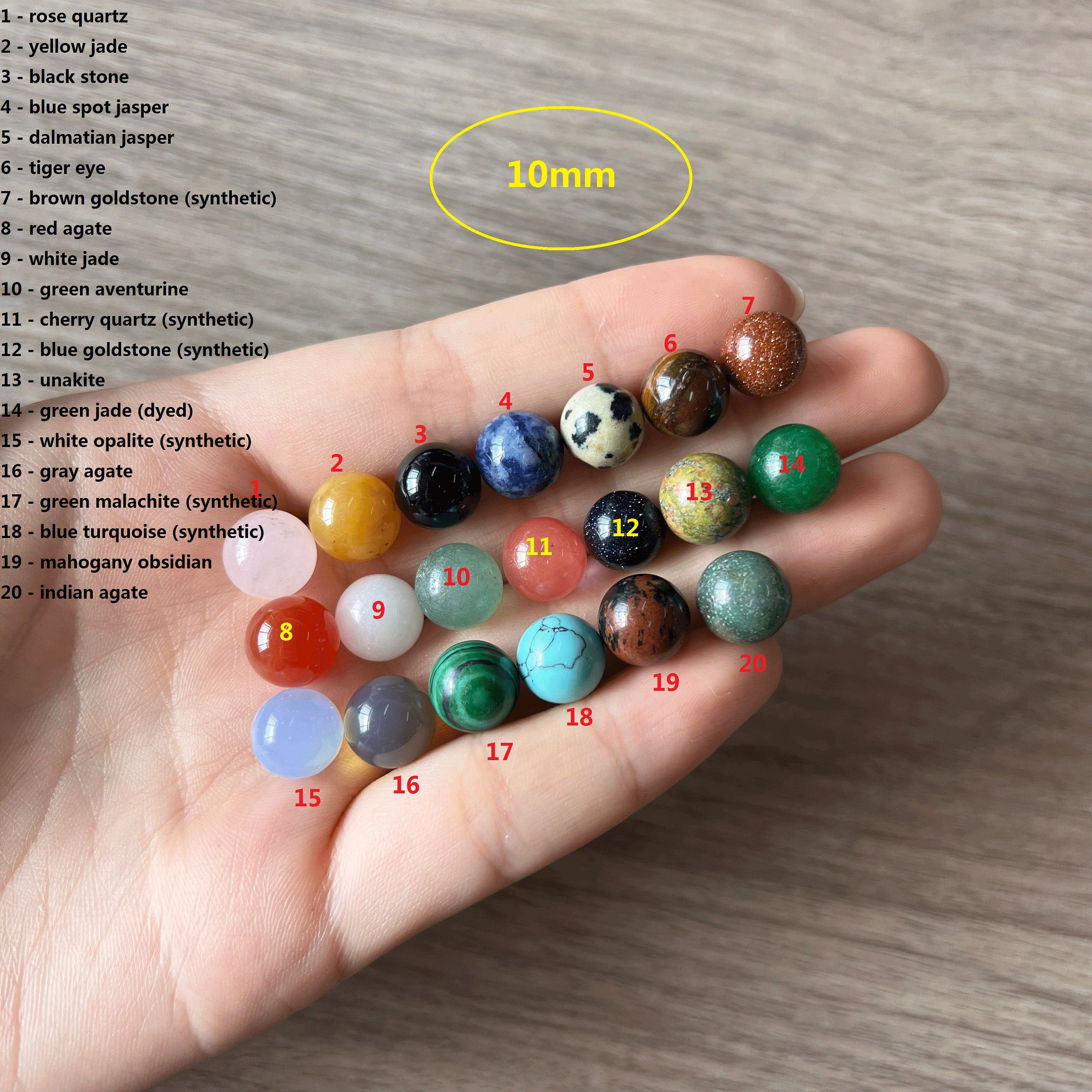5pcs Mini Crystal Sphere, No Hole Round Bead, Quartz Crystal Ball, DIY ...