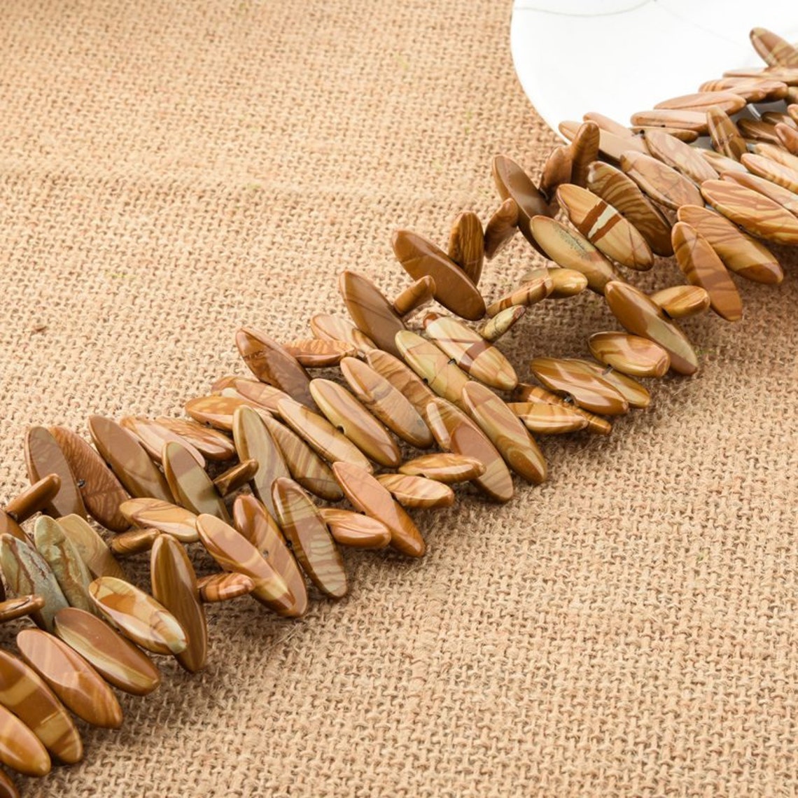 Petrified Wood Agate Gemstone Yellow Rice Bead 824mm for DIY - Etsy