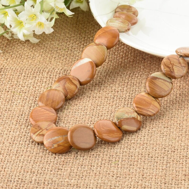 Petrified Wood Agate Yellow Round Overlapping Beads 18mm for - Etsy