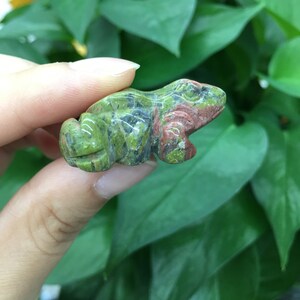 1.5 Crystal Frog Statue, Hand Carved Gemstone Figurine, Home Decoration ...