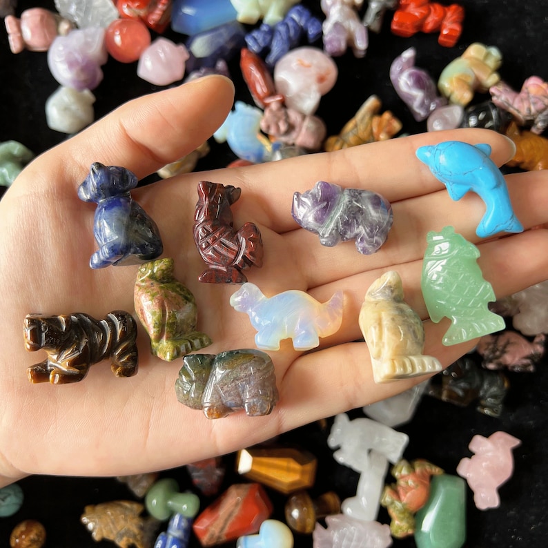 Mini Crystal Animal Carving, Mystery Crystal, Surprise Crystal, Mini ...