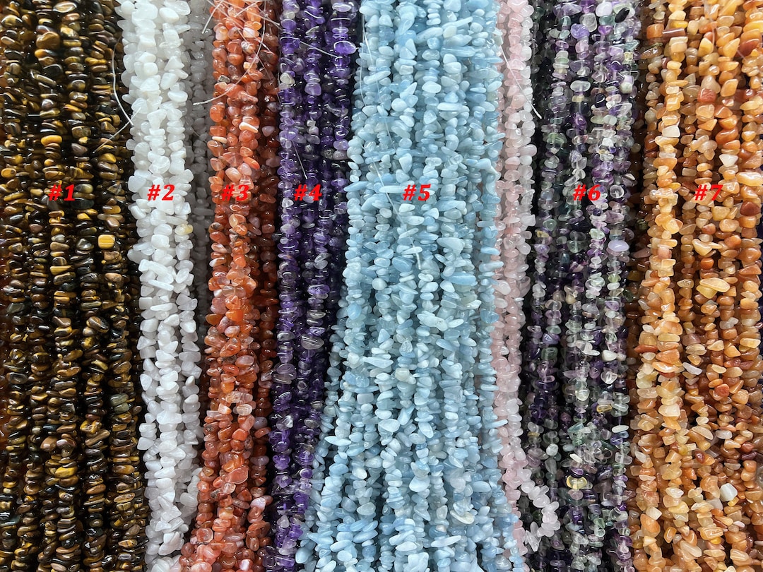 Natural Gemstone Chip Bead Strand, 5-8mm Freeform Crystal Chip ...