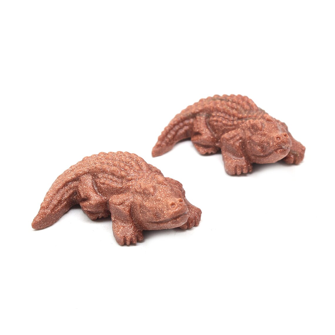 2'' Crystal Crocodile Figurine, Gemstone Miniature Animal Statue, Hand ...