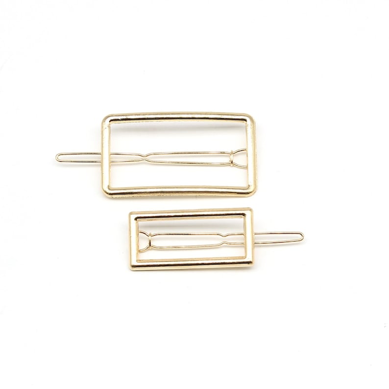 Circle Gold Hair Clip Geometric Metal Barrette Minimalist | Etsy