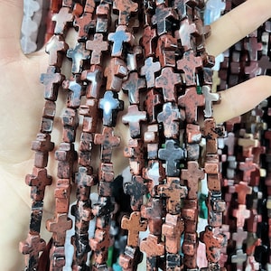 Gemstone Cross Beads, Spacer Beads, DIY Jewelry, 12*16mm Cross Loose ...