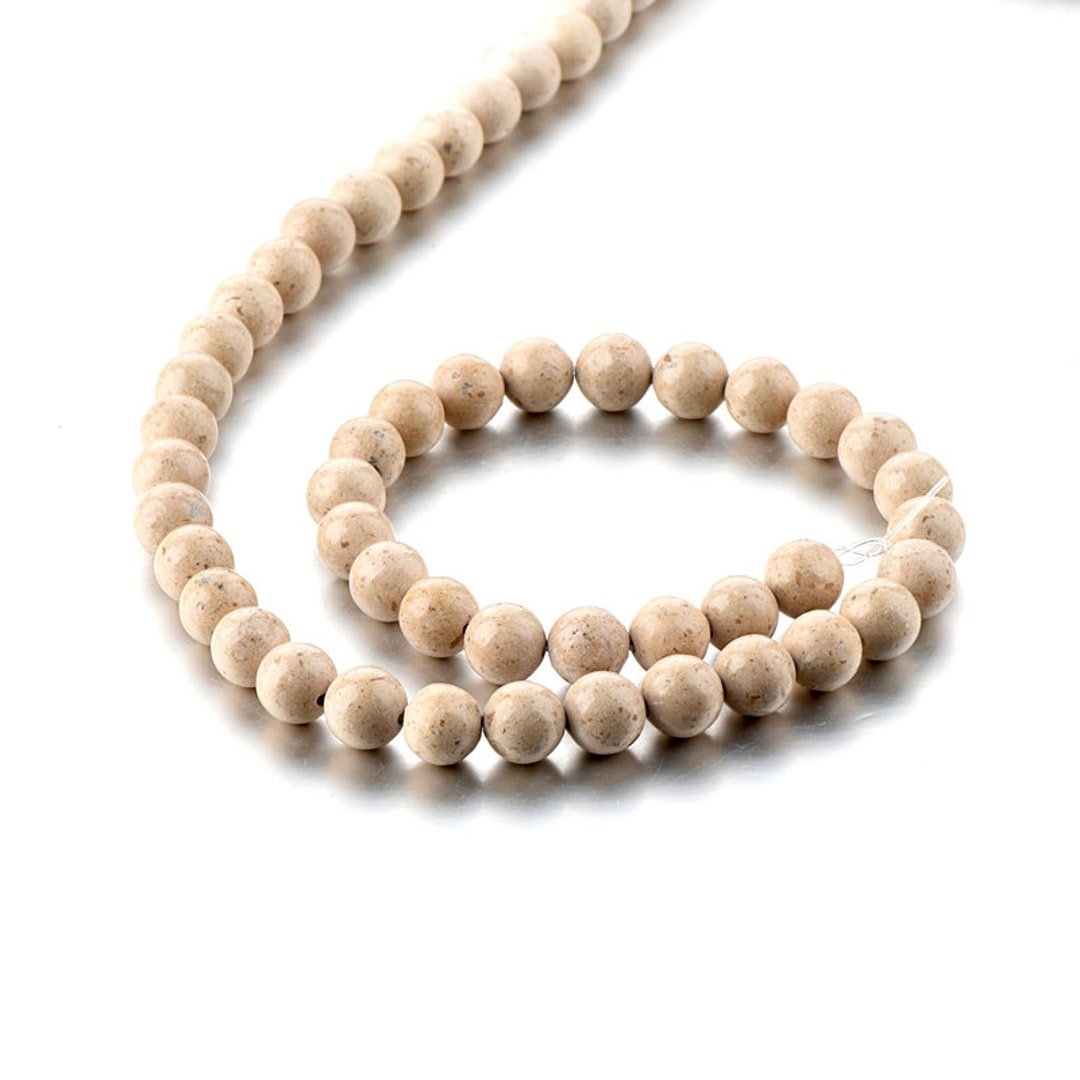One Strand 8MM Sandstone Round Beads for DIY Jewelry Full Strand ...