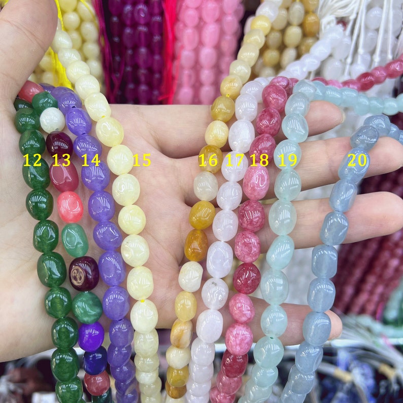 Irregular Dyed Jade Pebble Beads, Freedom Nugget Beads for Jewelry ...