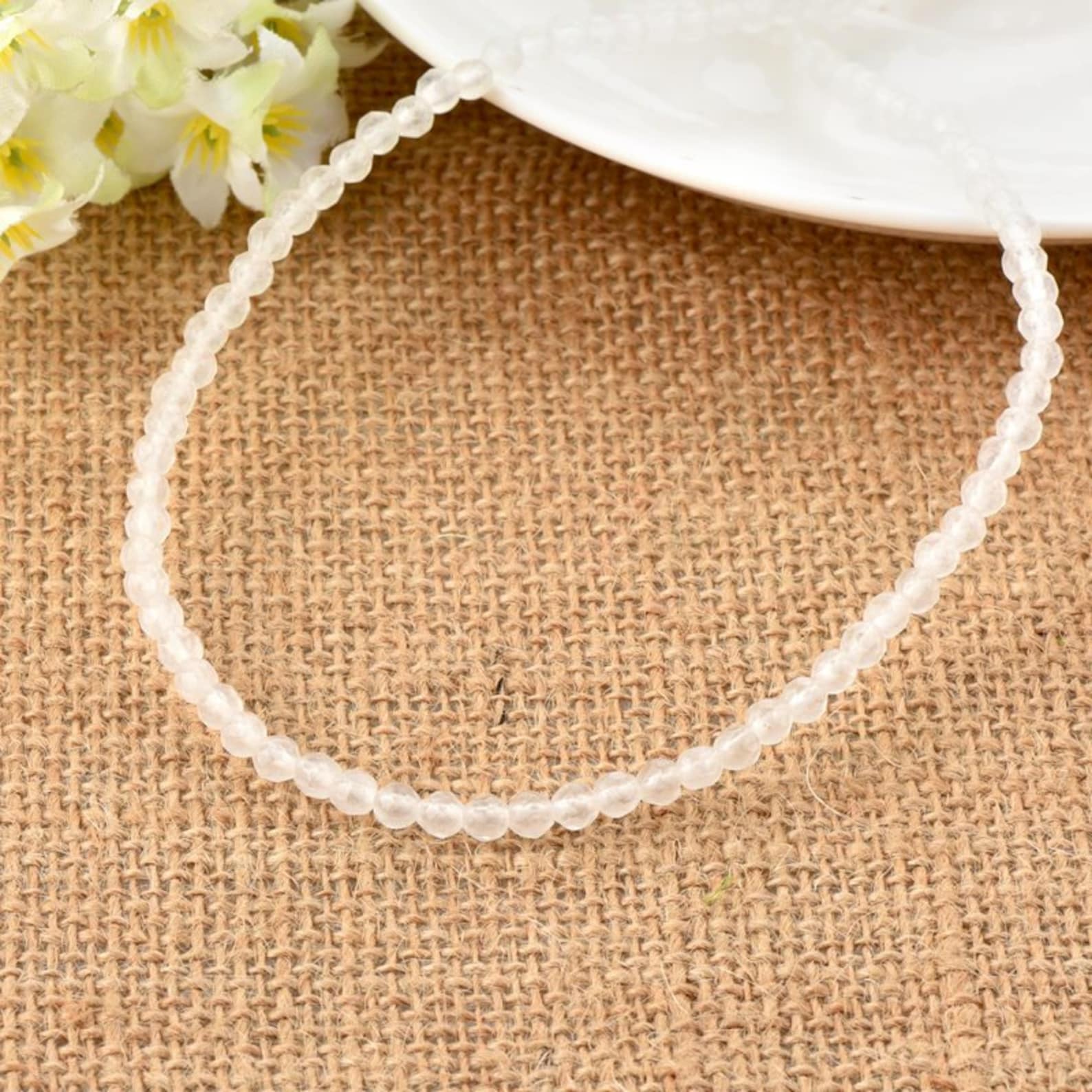 One Strand 4MM Quartz White Round Gemstone Beads Snow Quartz | Etsy