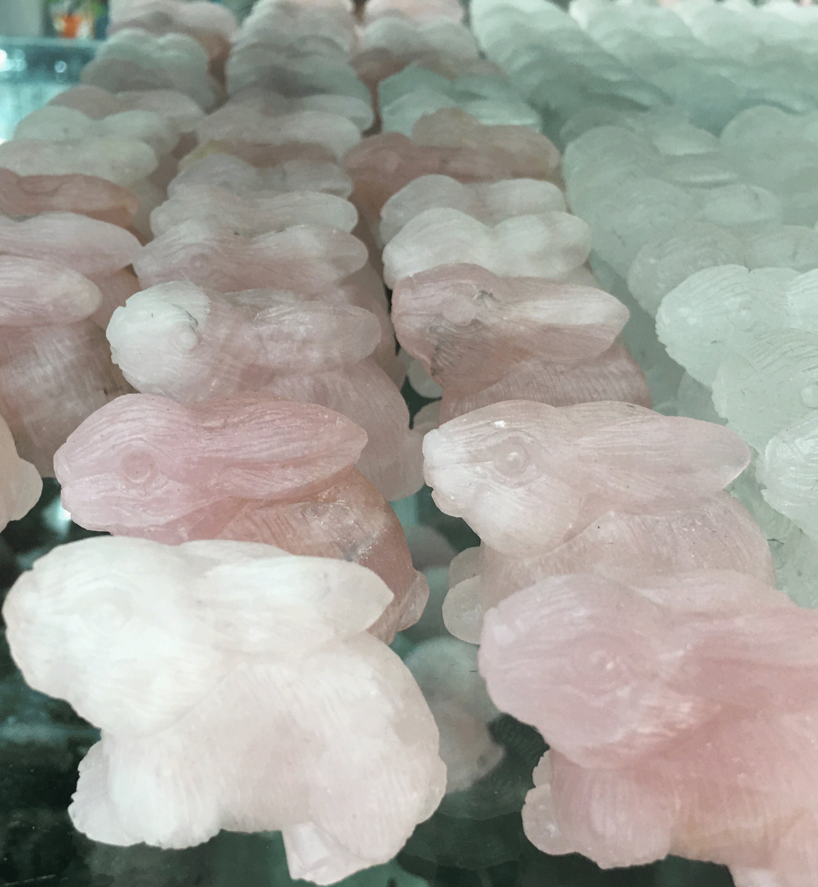 Natural Crystal Quartz Rabbit Statue Hand Carved Gemstone - Etsy