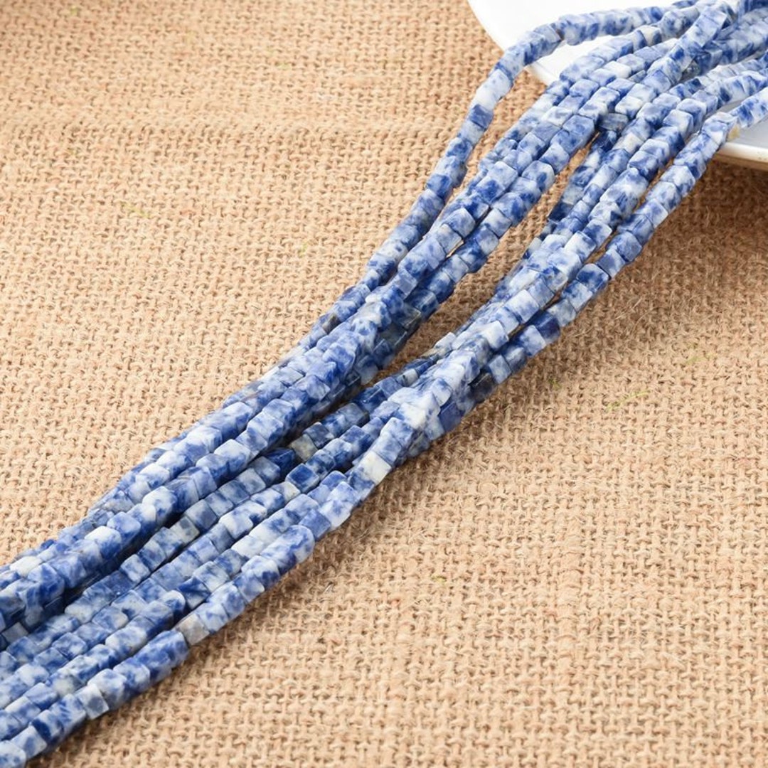 4/6/8mm Blue Spot Jasper Square Box Beads Wholesale - Etsy