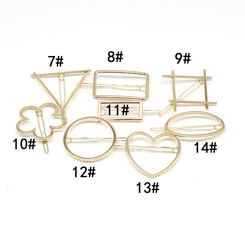 Circle Gold Hair Clip Geometric Metal Barrette Minimalist - Etsy