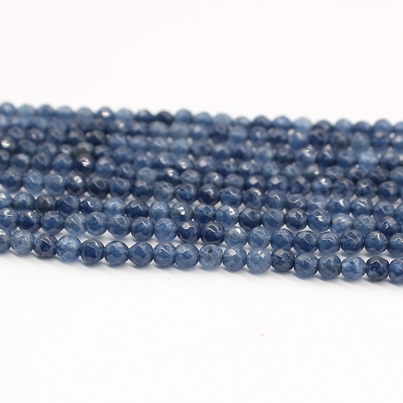 3mm Blue Faceted Round Beads Loose Beads Full Strand - Etsy