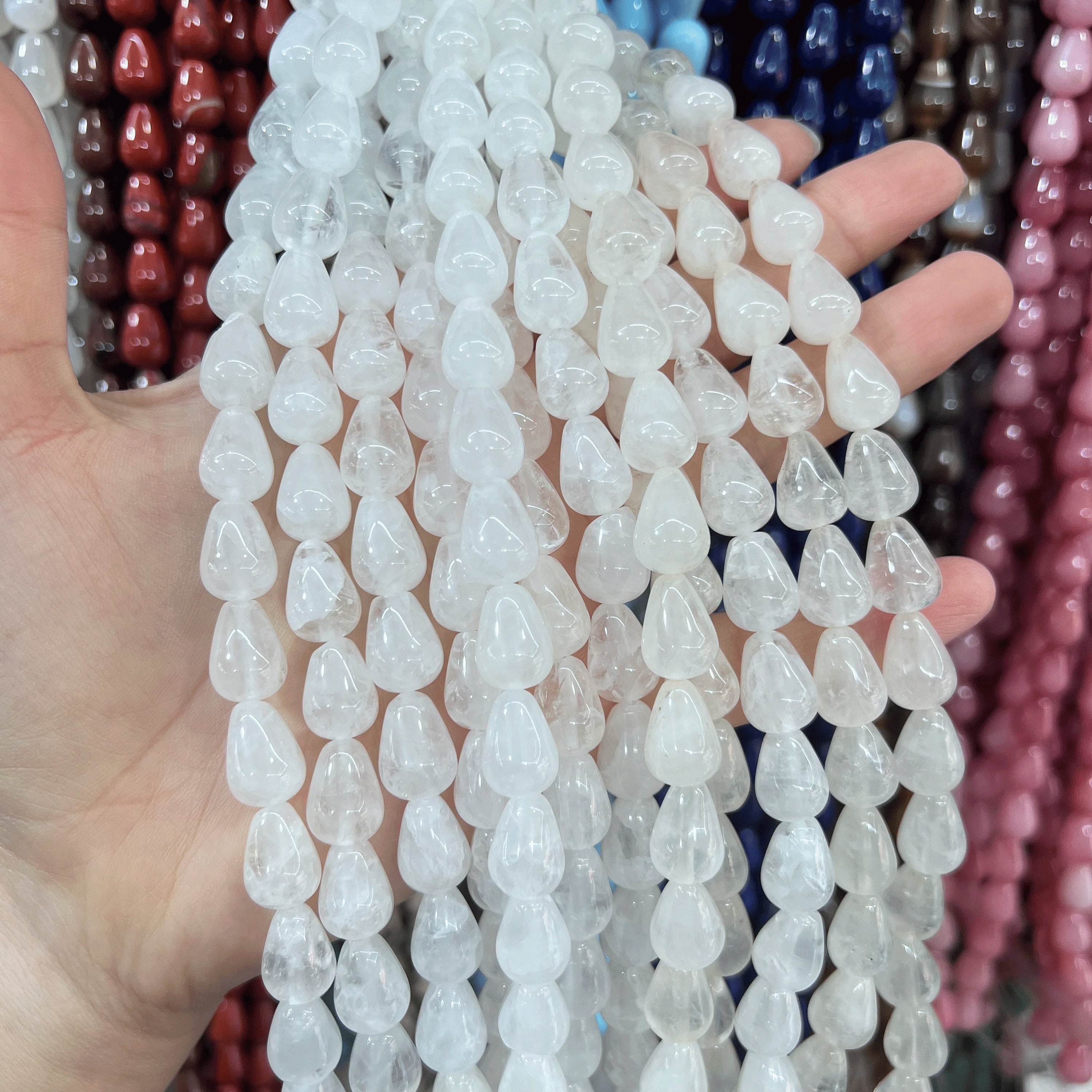 10*14mm Natural Teardrop Shape Gemstone Beads for Jewelry Making, Stone ...