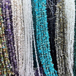 Mini Crystal Chip Bead Strand, Gemstone Chip Beads Bulk, Drilled ...